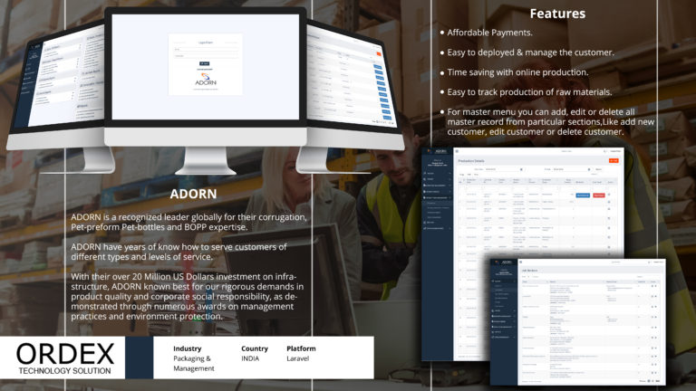 Adorn ERP - Ordex Technology Solutions